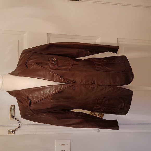 Etienne Aigner | Jackets & Coats | Vintage Etienne Aigner Leather ...